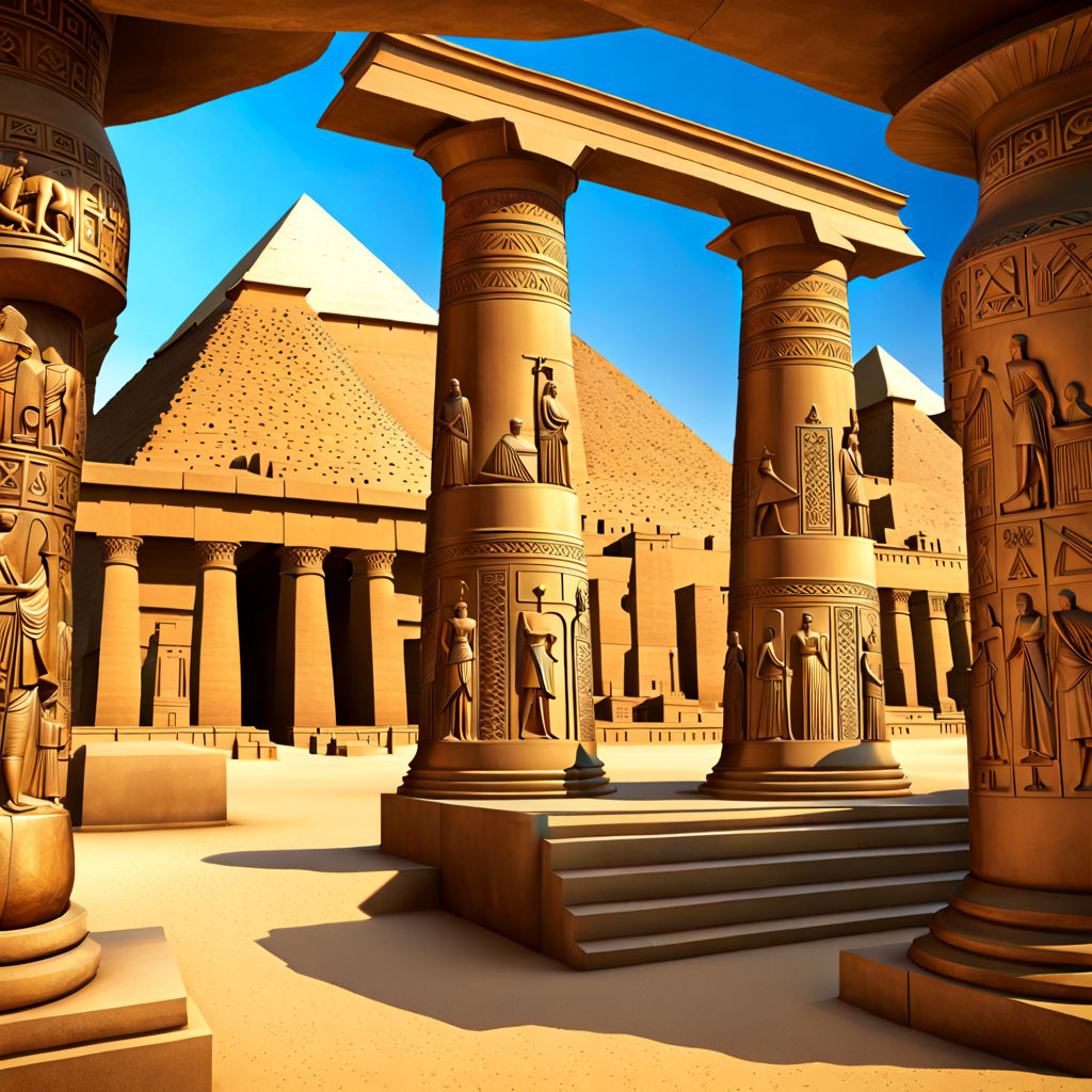 Ancient Egypt grandeur with pyramids by Florim Berisha - Playground