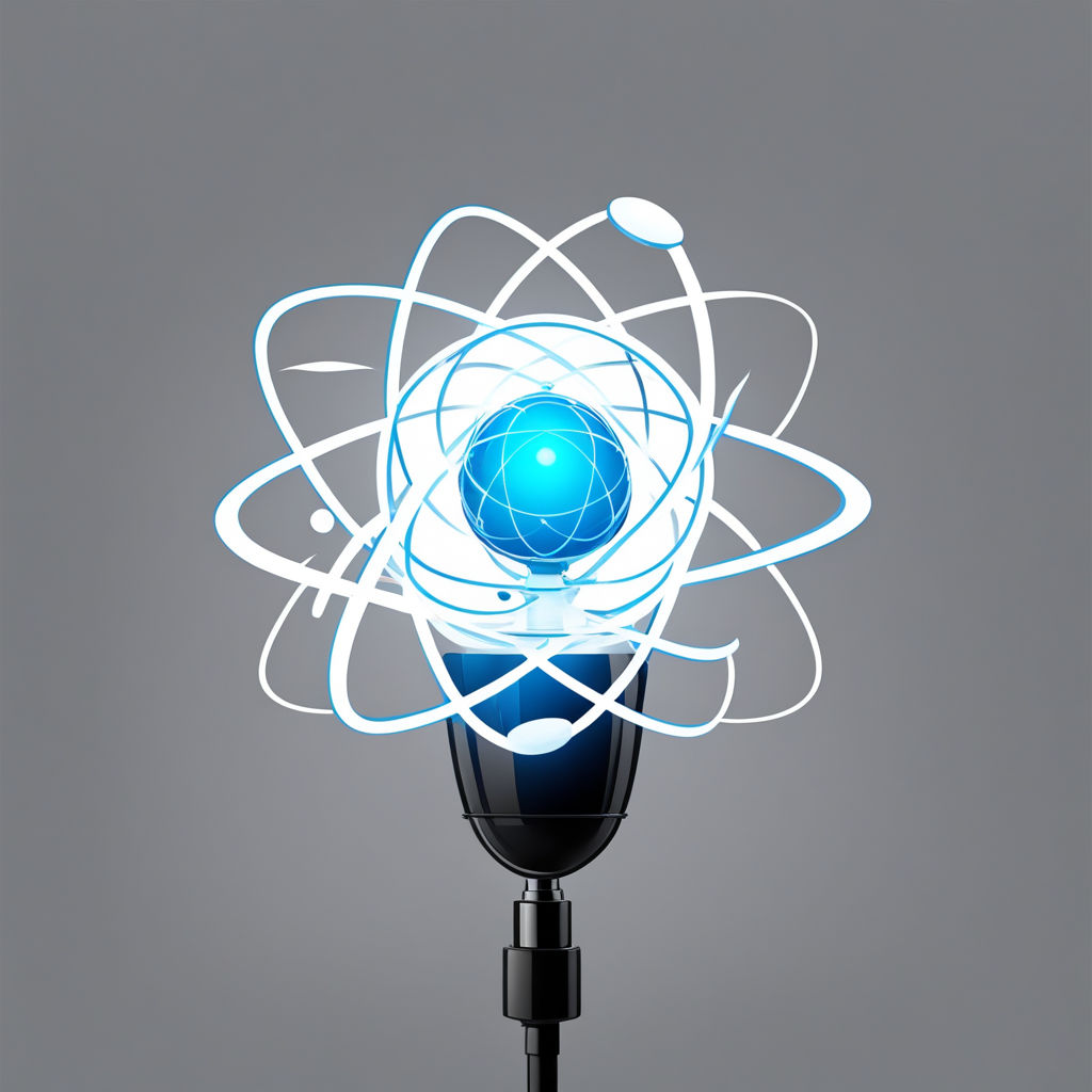 A 2d microphone with a representation of a atom by Herberth Eike Alves ...