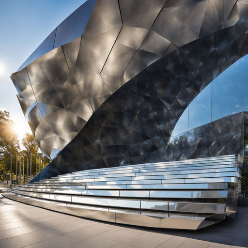 Design project of a modern amphitheater made of stainless st... by ...