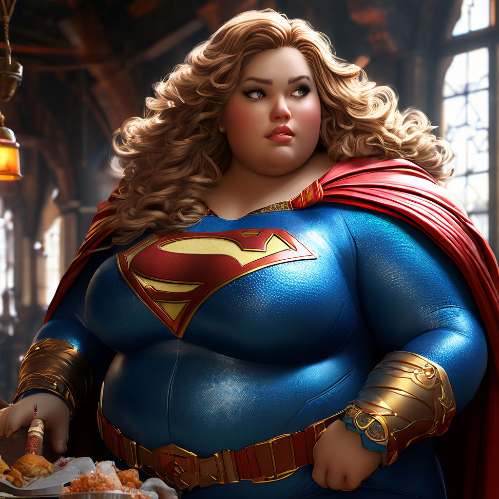 GIANT OBESE AS superRGIRL by Stocker man - Playground