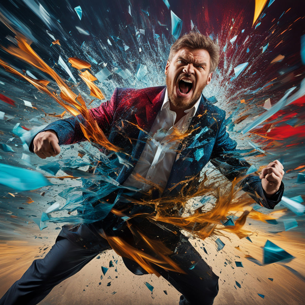 An angry man throws a punch towards the camera by Daniele Defilippi ...