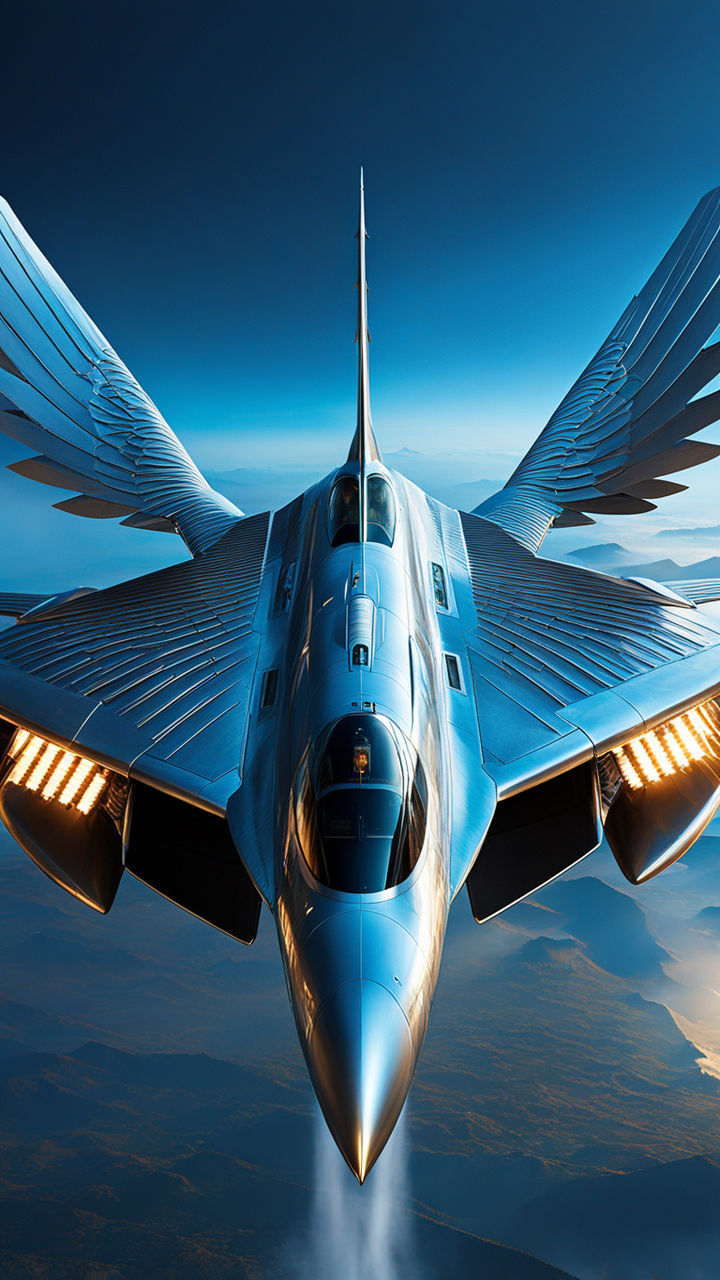 Create a detailed and cinematic image of Eagle as a Jet: Dep... by ...
