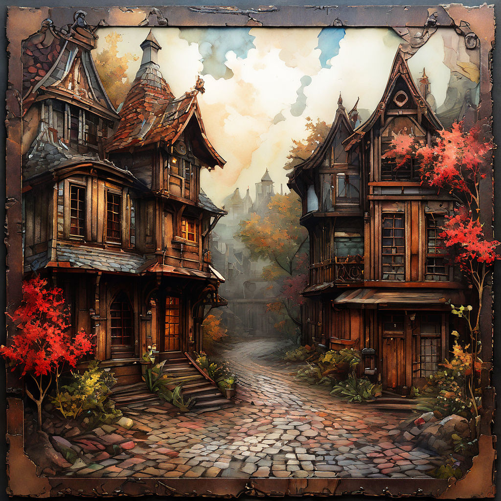 Vintage paper by Mixed Media Art & Painting by Diane - Playground