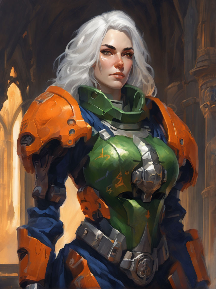 A BattleTech style character portrait by Shawn Wykoff - Playground