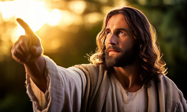 Jesus Christ pointing his finger by João Paulo - Playground