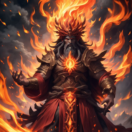 God of fire, Mysterious by Iagito Art - Playground