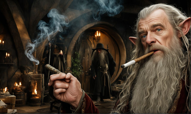 The Hobbit from the Lord of the Rings movie smokes sigar by Skubby ...