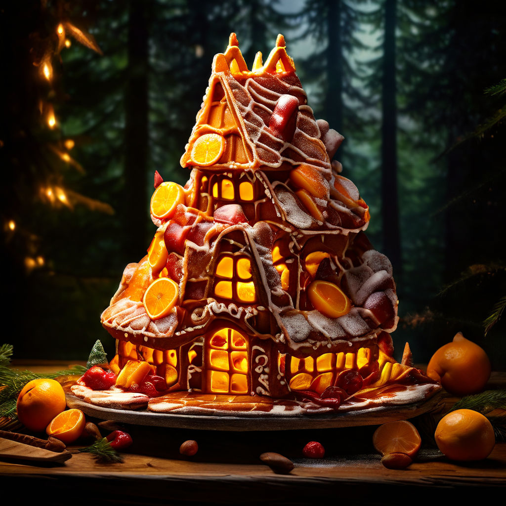 Gingerbread house reimagined as a structure composed entirel... by 박승현 ...
