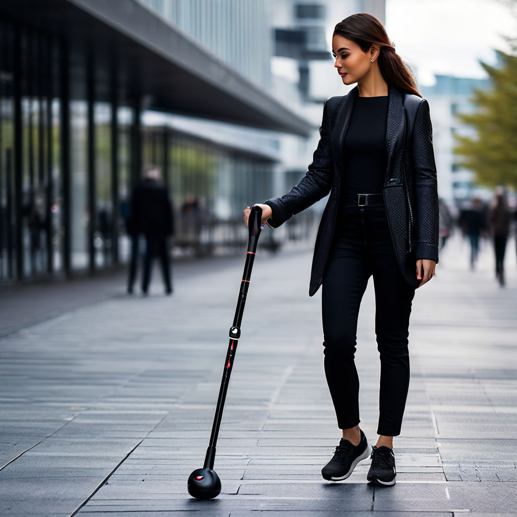 Generate a smart walking cane for visually impaired people w... by ...
