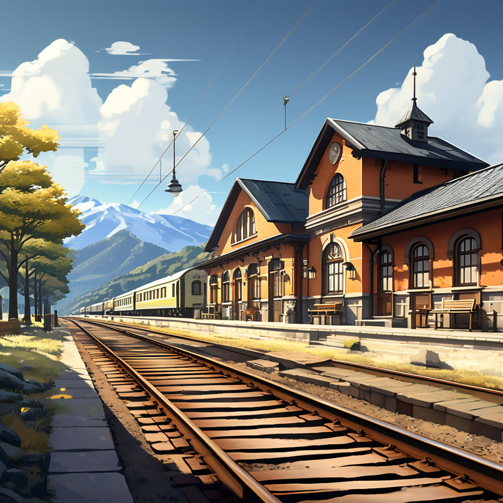 Draw a simple train station by 이현정 - Playground