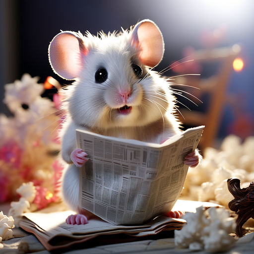 Hamster perched on an intricately carved chair by ᅳ - Playground