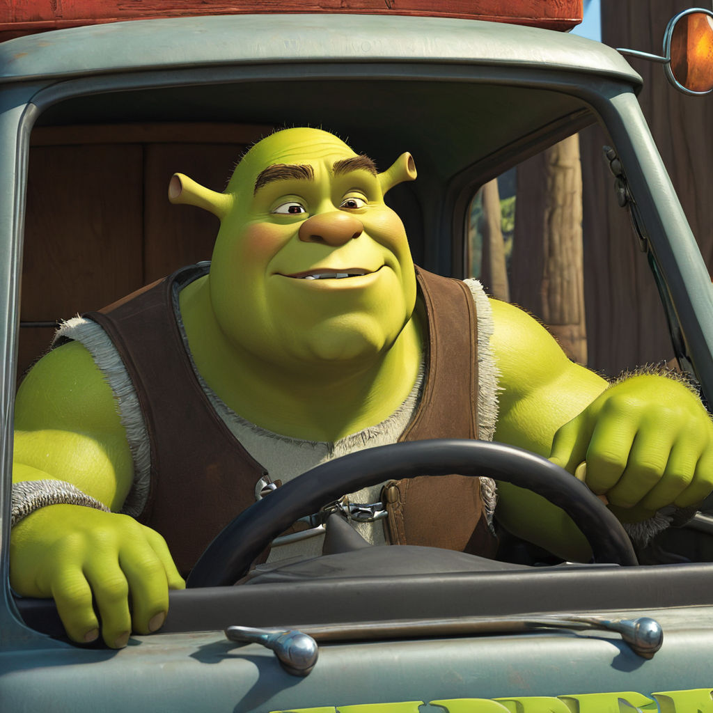 Shrek is driving a truck by Eren ÇOBAN - Playground