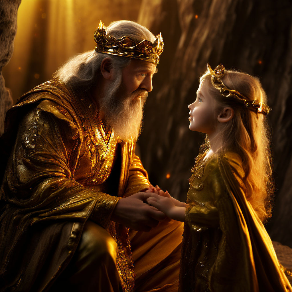 King Midas is surprised to see his daughter turned into a go... by 정한발 - Playground