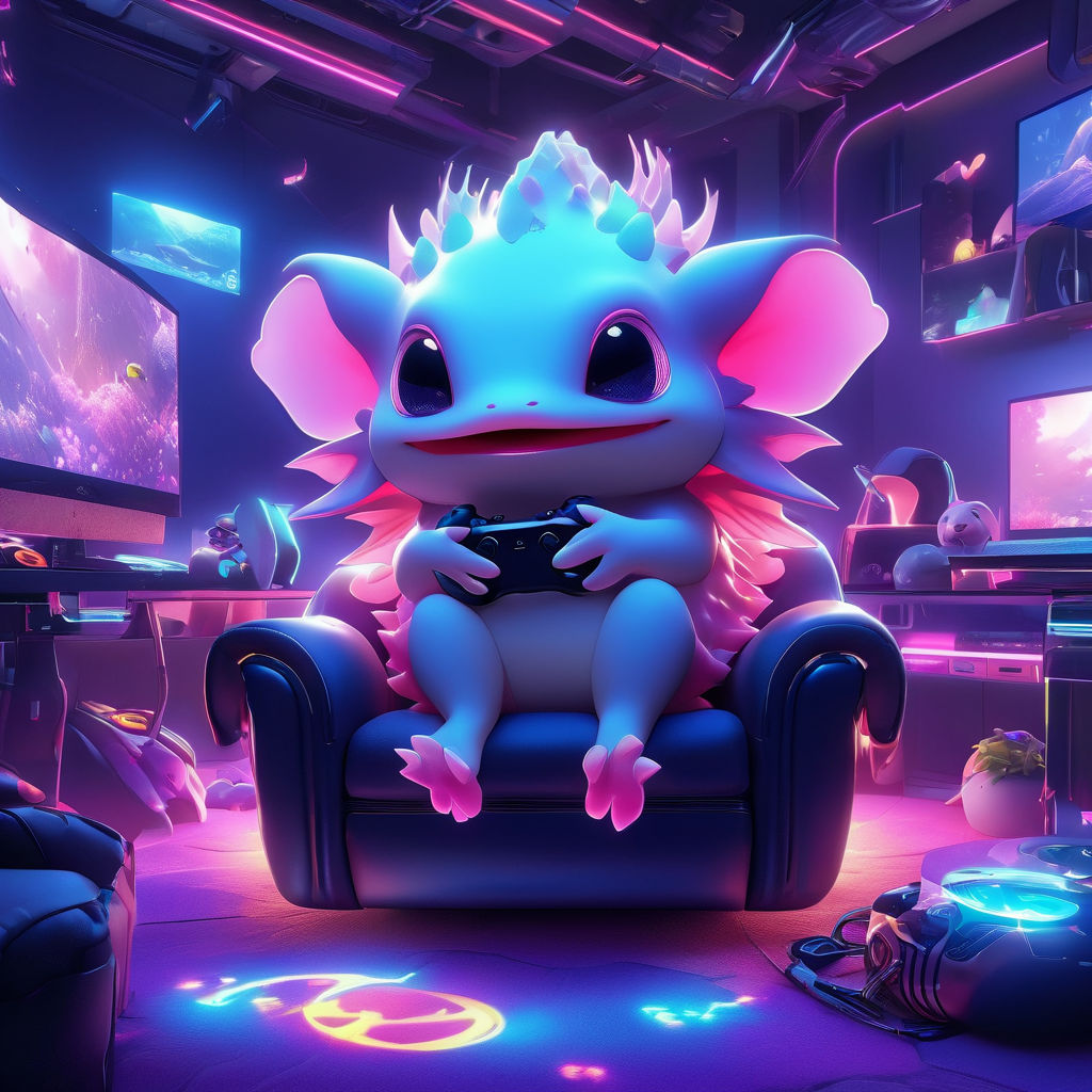 A male chibi axolotl by Gabriel Nascimento - Playground