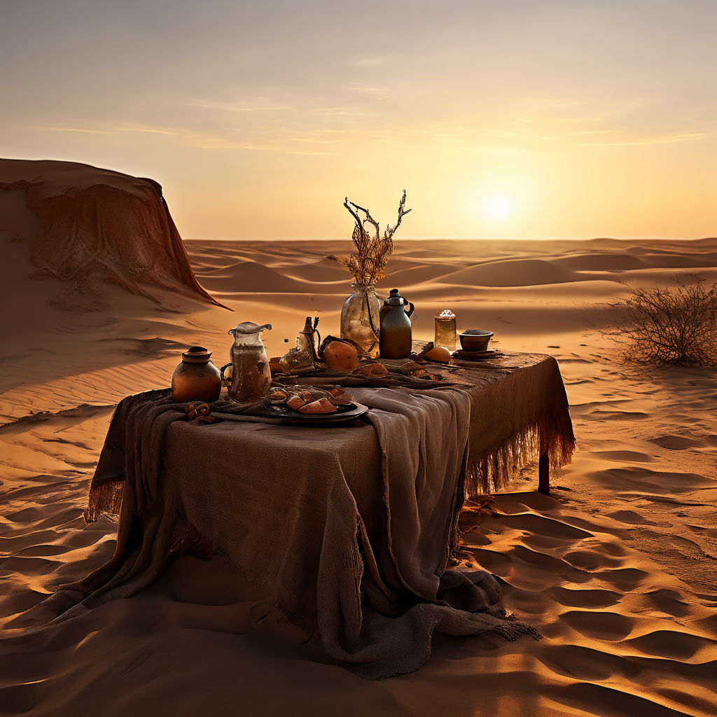 An old dining rag in a desert by JASASNA - Playground