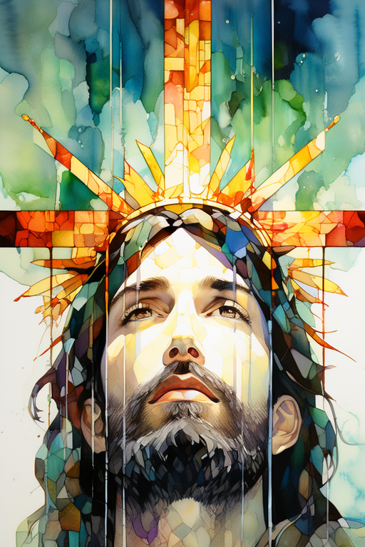 Studio Ghibli-inspired jesus on the cross by Richard Lemke - Playground