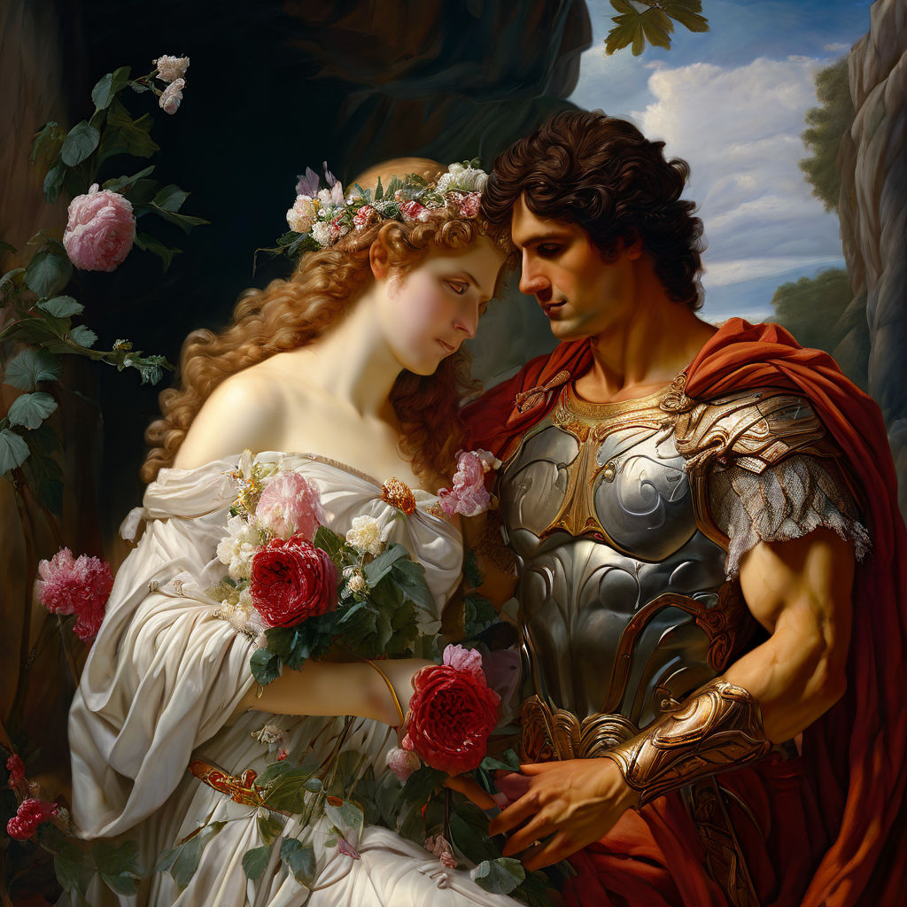 The painting depicting the mythological wedding of Peleus an... by Александр Хорошенький ...