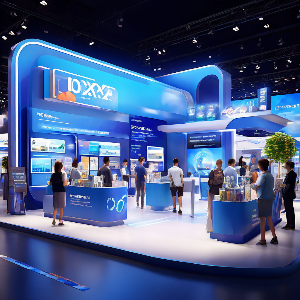 Pixar character-style image of a 100+ expo booths presenting... by ...