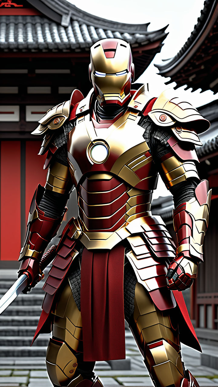Highly realistic ancient samurai style Iron Man by 김규리 - Playground