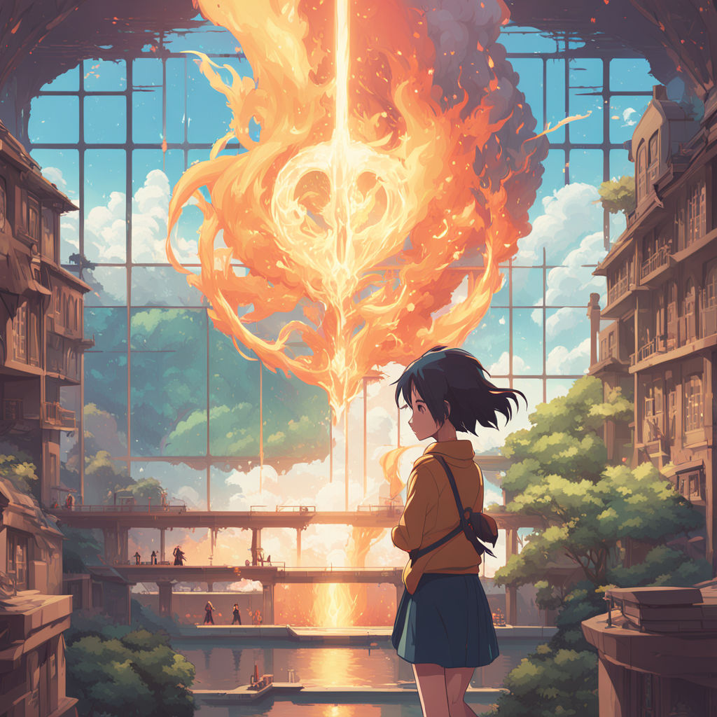 Depict the magic school logo with the elements of fire by Raffi Akhmadf ...