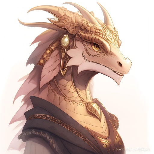 Gold Dragonborn female baldurs gate by Елена Ратценбергер - Playground