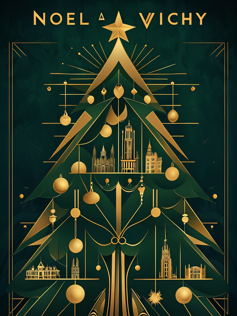 A stylized Christmas tree inspired by Art Deco by Virginie S. - Playground