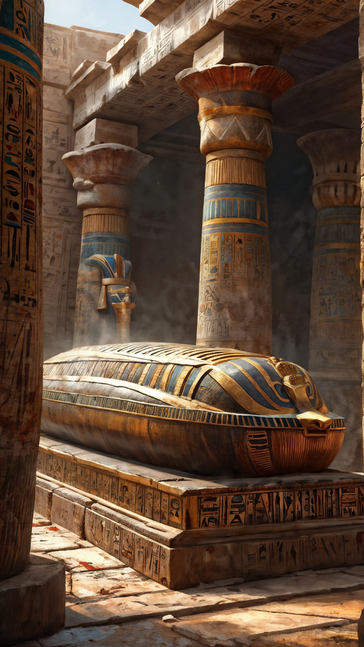 Now create an image of an ancient Egyptian sarcophagus by Digital ...