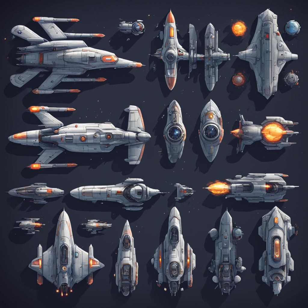 Look from the top down 2d space fighter plane game asset by Umut Baltaş ...