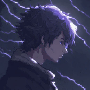 Human with lightning hair by Ozim z8vex - Playground