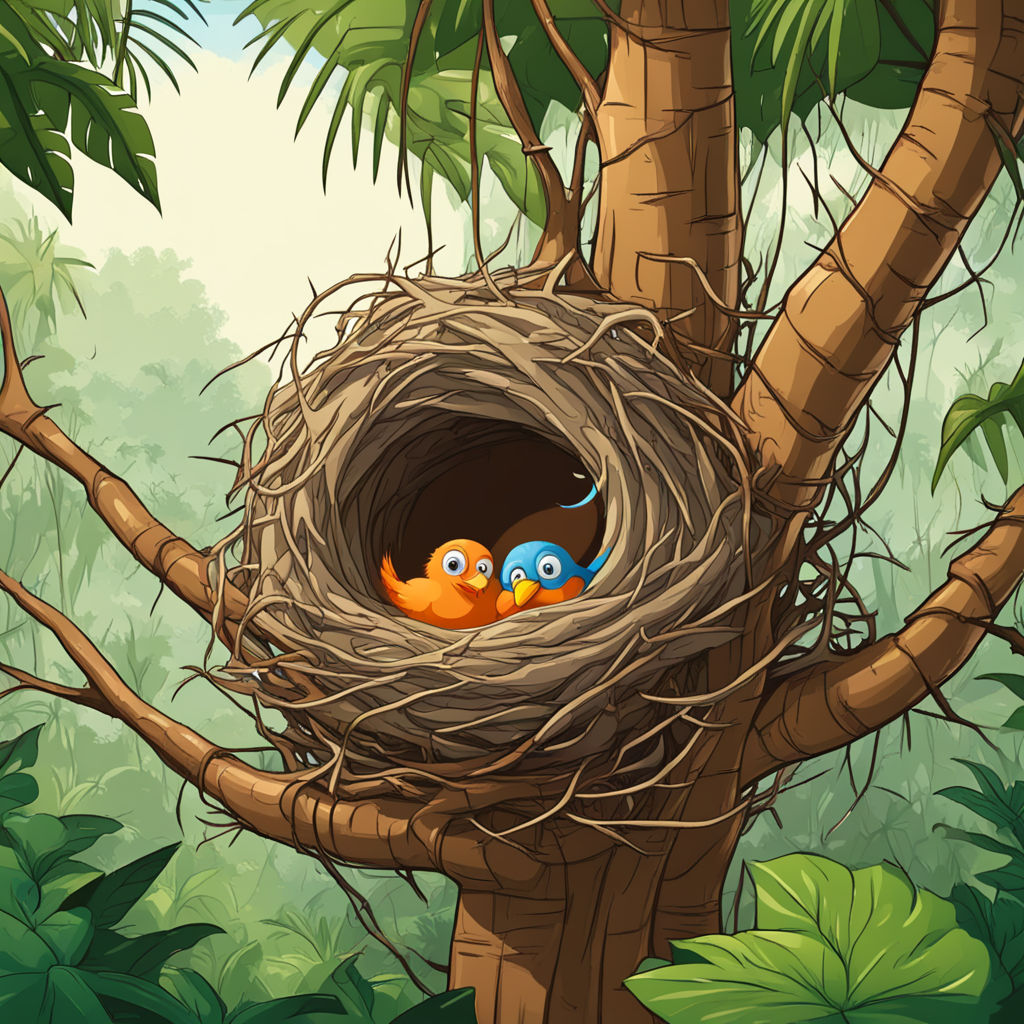 A cartoon nest by Momin Mukhtar - Playground