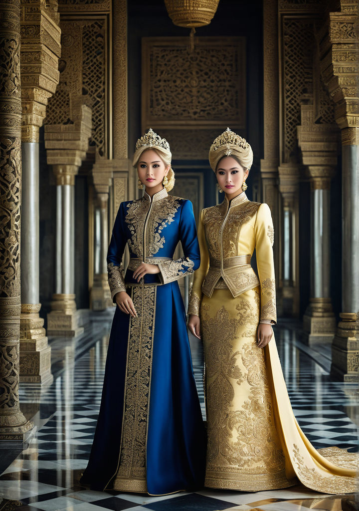 Two royal princesses in Javanese traditional attire by HA KA - Playground