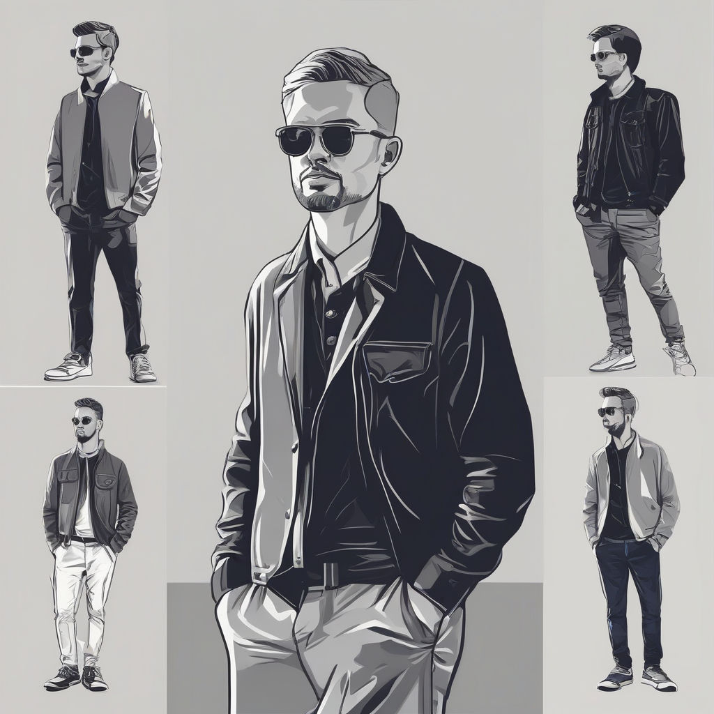 Unique Full Body draw vector flat art portrait illustration by hossen ...