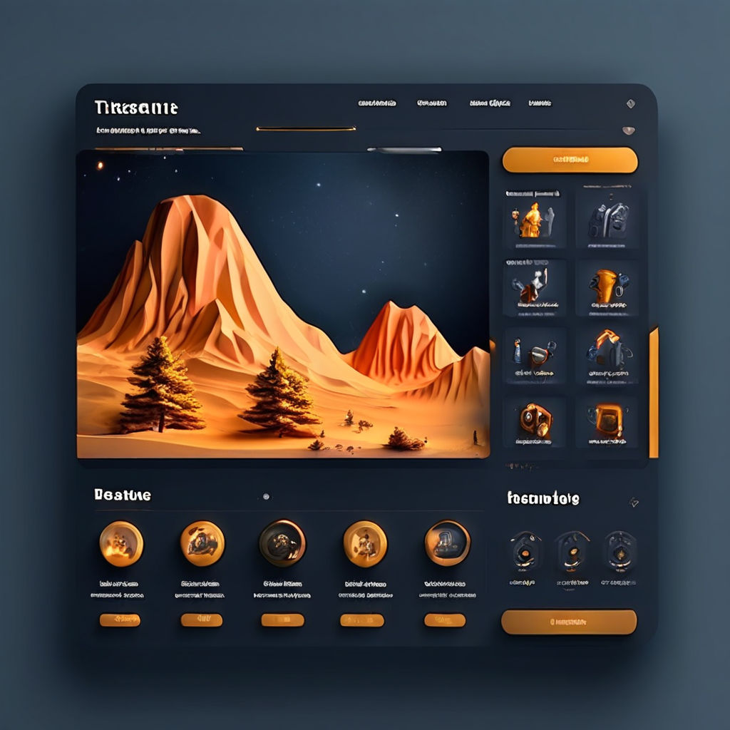 Create a visually stunning UI for a 3D models app. Design an... by ...