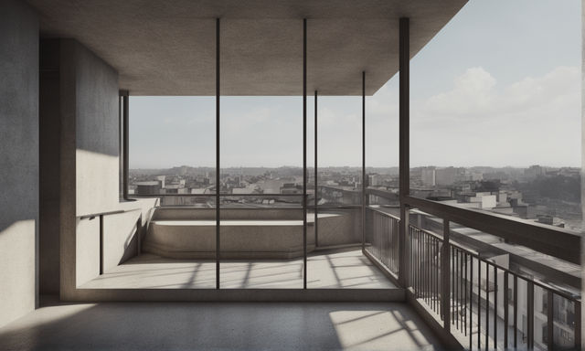 A brutalist balcony view by Archammer8871 - Playground