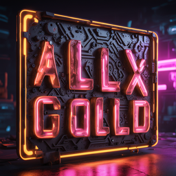 Neon-lit sign bearing the name "Alex Lev Gold by Alex Gold - Playground