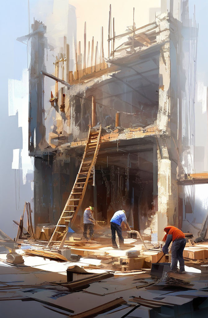 A detailed illustration of the process of rebuilding an imag... by ...