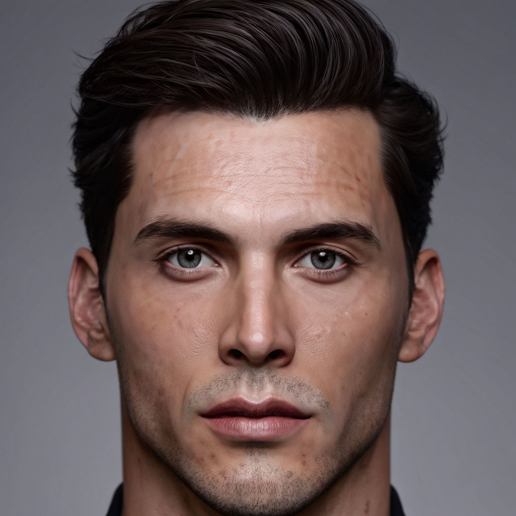 Sigma male facial features rendered in 3D by Sandun Gamage - Playground