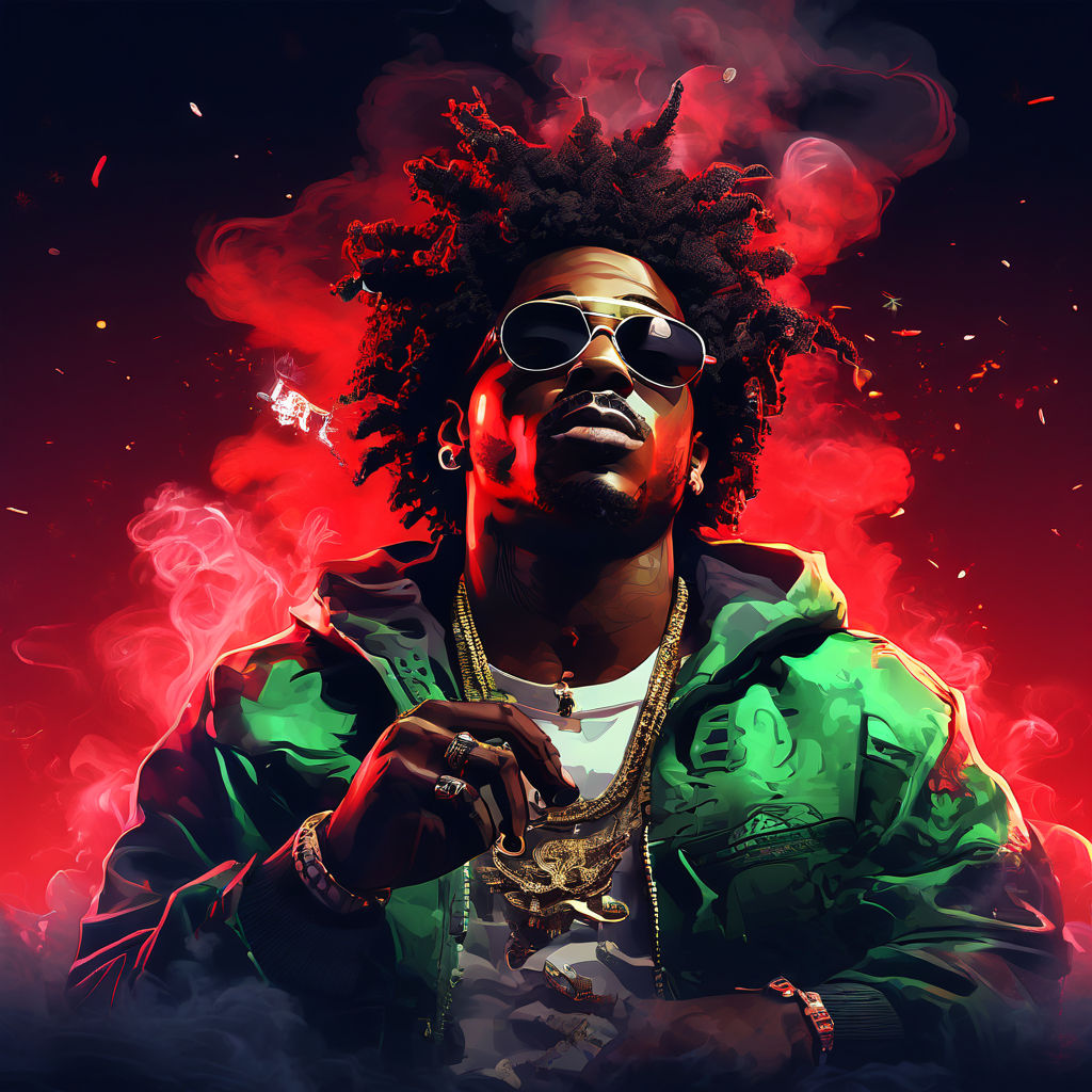 Amoled wallpaper rapper smoking weed by coco - Playground