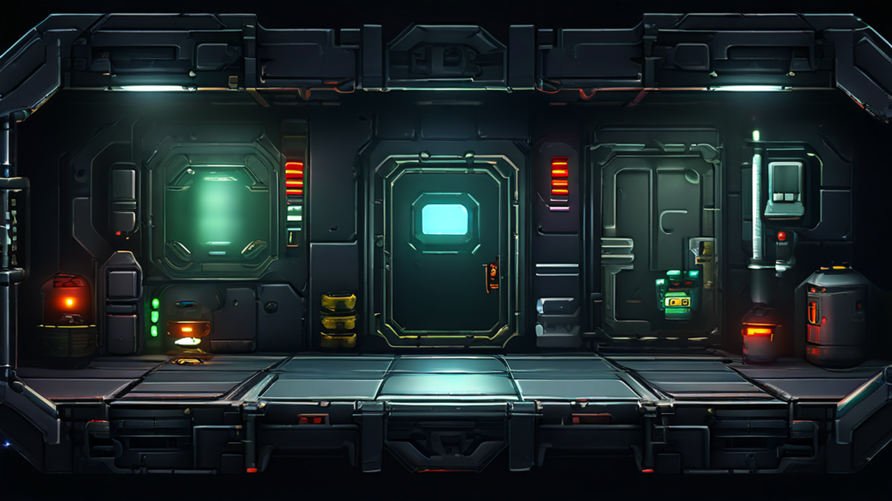 Dark Storage Room Platform Square Sci Fi Tileset 2d Game Gre By Carlos Osorno Playground