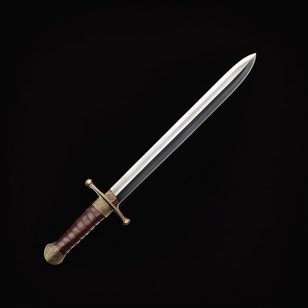 A simple medieval sword with a leather grip by Bruno Marcon - Playground