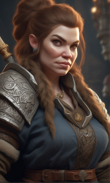 Beautiful Female dwarf with a dagger by Haider Kubba - Playground