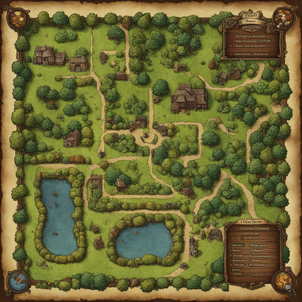 Dnd map of a field with tables ready for a feast by Alekshar - Playground