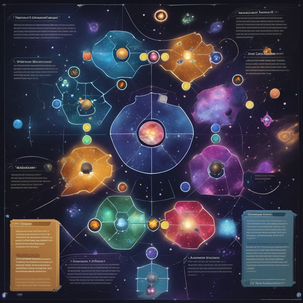 Design a board game layout resembling a cosmic map. The boar... by ...