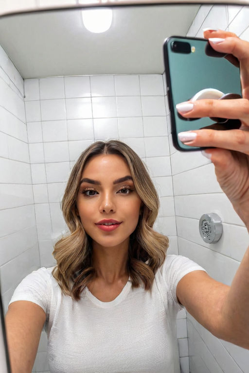 Female First Person View In A Mirror In Bathroom Pose For A By Jspace Playground