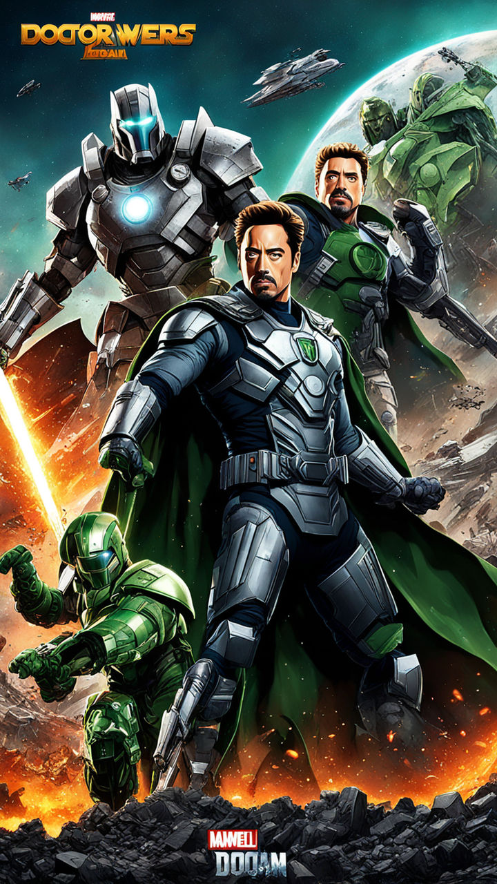 A stunning movie poster-style illustration featuring actor R... by RR ...