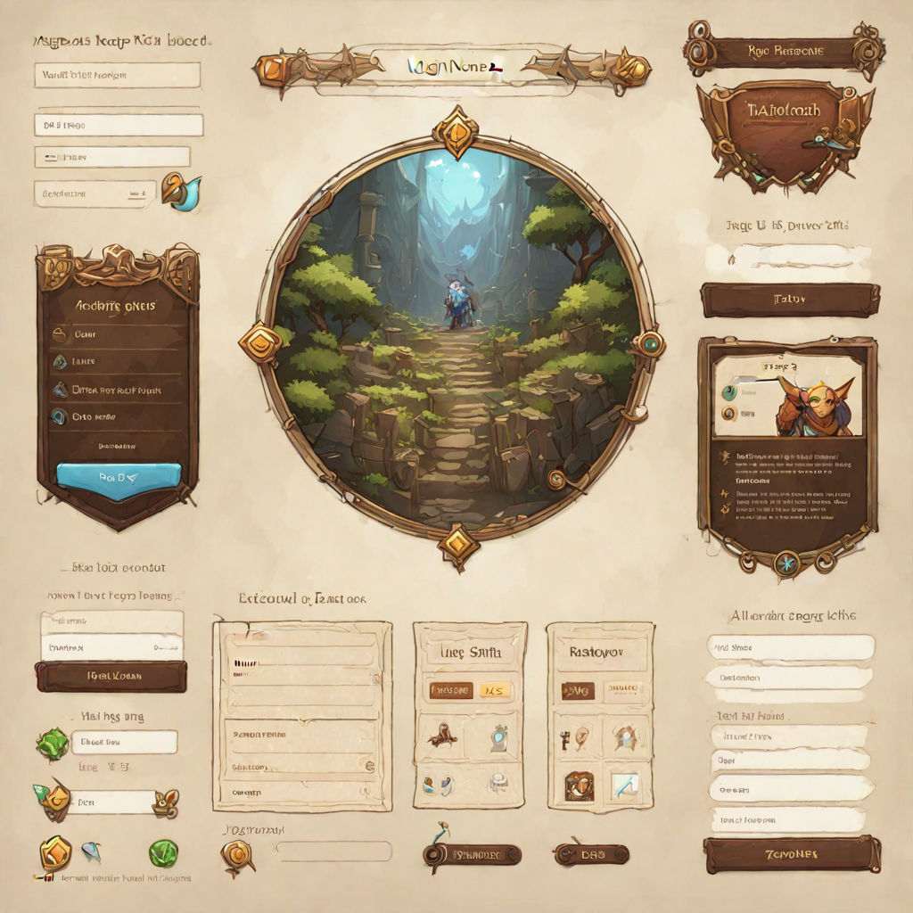 Detailed Ragnarok Online-inspired login screen UI kit by Jose Parada ... Detailed Ragnarok Online-inspired login screen UI kit by Jose Parada ...