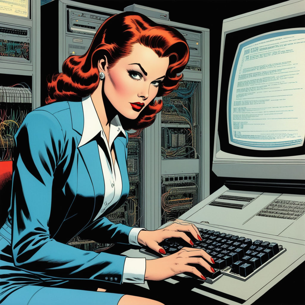 A vintage comic showing the evil female computer programmer ... by Ian ...