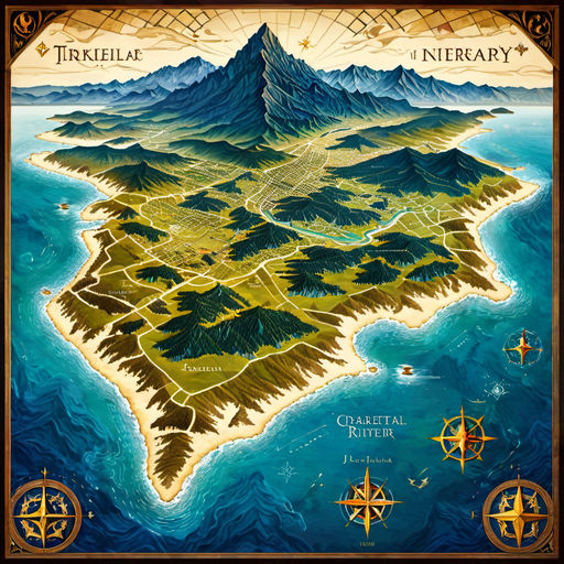 An intricately detailed map of Middle-earth by Mandy Piercy - Playground