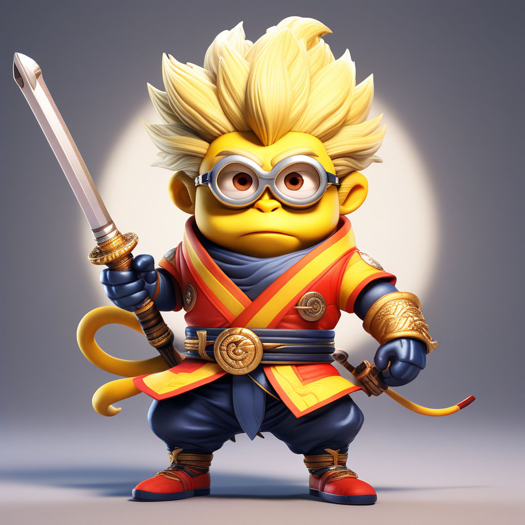 Minions dressed as Sun Wukong from Dragon Ball by 黃立夫（球爸） - Playground