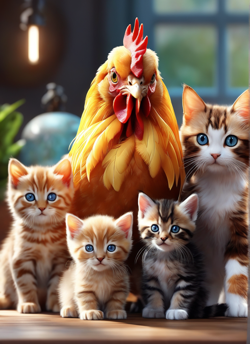 UHD photo of an insanely cute and beautiful chicken by Digital Magic ...